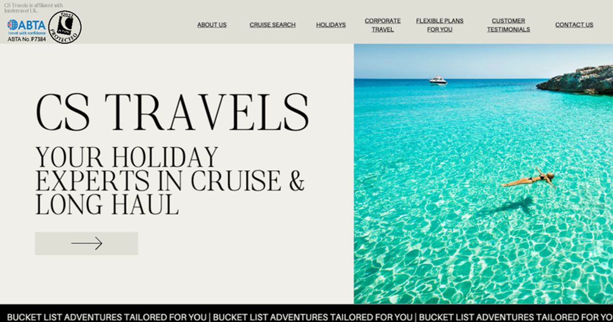 CS Travels - Book your travel today! (Website)